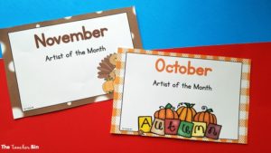 Classroom Incentive – Artist of the Month