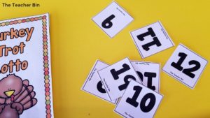 Turkey Trot Ten Frame Math Game