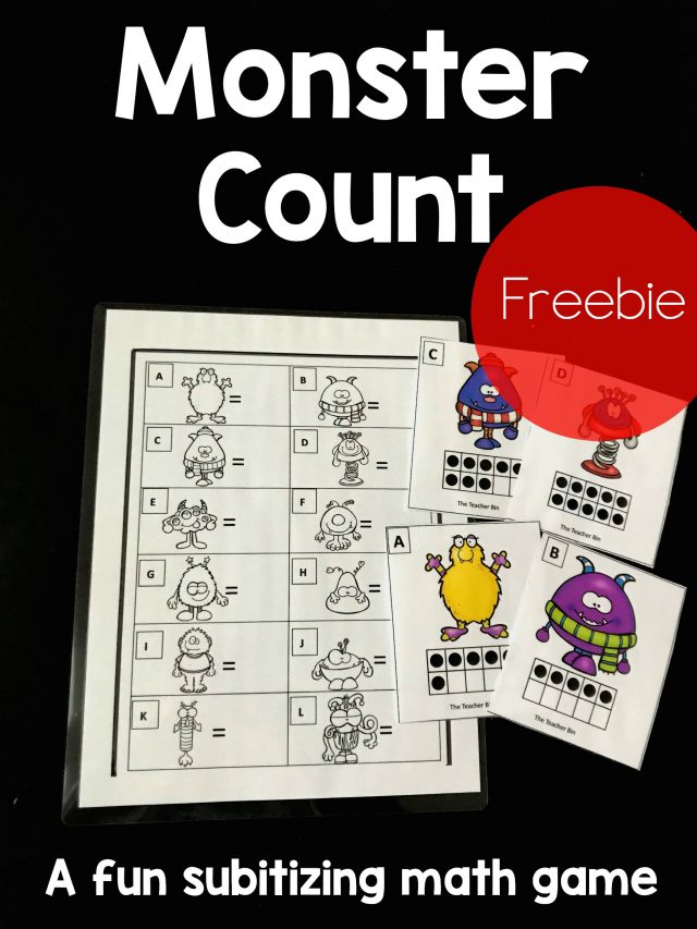 Kindergarten Subitizing Math Game – Freebie