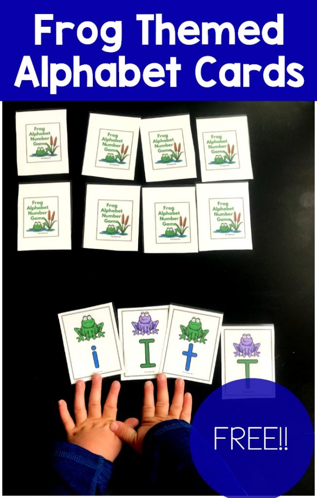 Kindergarten Frog Themed Alphabet Cards- Freebie