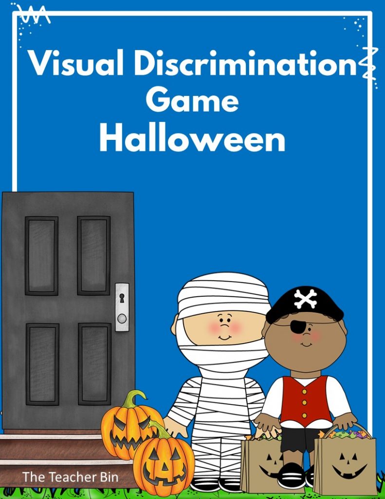 Kindergarten Halloween Visual Discrimination Game- Freebie