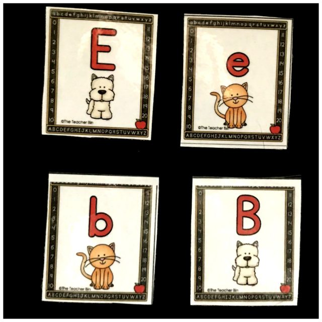 Kindergarten Cat And Dog Alphabet Cards And Game- Freebie