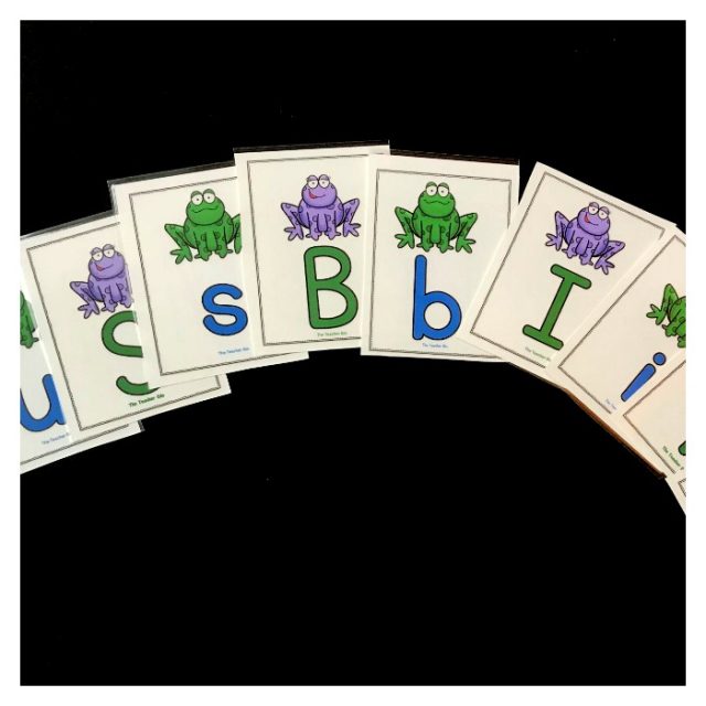 Kindergarten Frog Themed Alphabet Cards- Freebie
