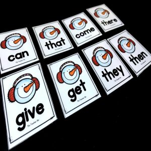 Snowman Sight Word Game for Kindergarten- Freebie