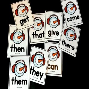 Snowman Sight Word Game for Kindergarten- Freebie