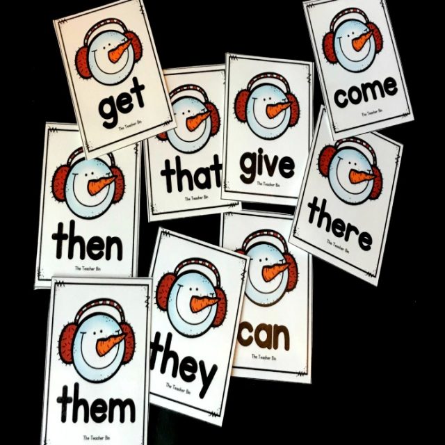 Snowman Sight Word Game for Kindergarten- Freebie